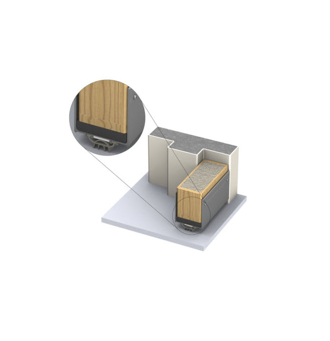 Kilargo FDBU60 Retrofit intumescent fire door bottom upgrade seal, 122