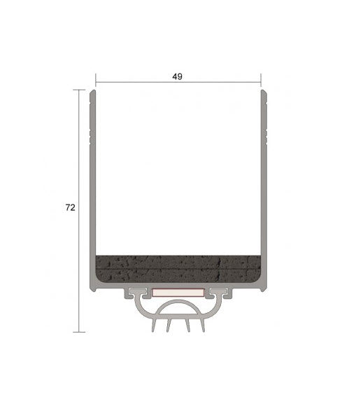 Kilargo FDBU60 Retrofit intumescent fire door bottom upgrade seal, 122