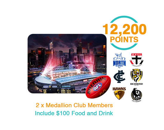 2 x Medallion Club Members Include $100 Food & Drink