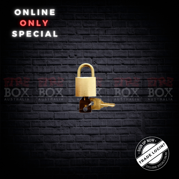 FireboxBrass 30mm 003 padlock & keys | by Firebox Australia