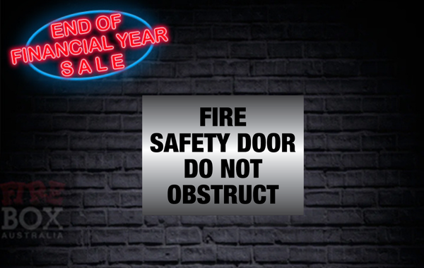 FireboxMetal finish PVC Fire safety door do not obstruct Sign | by ...