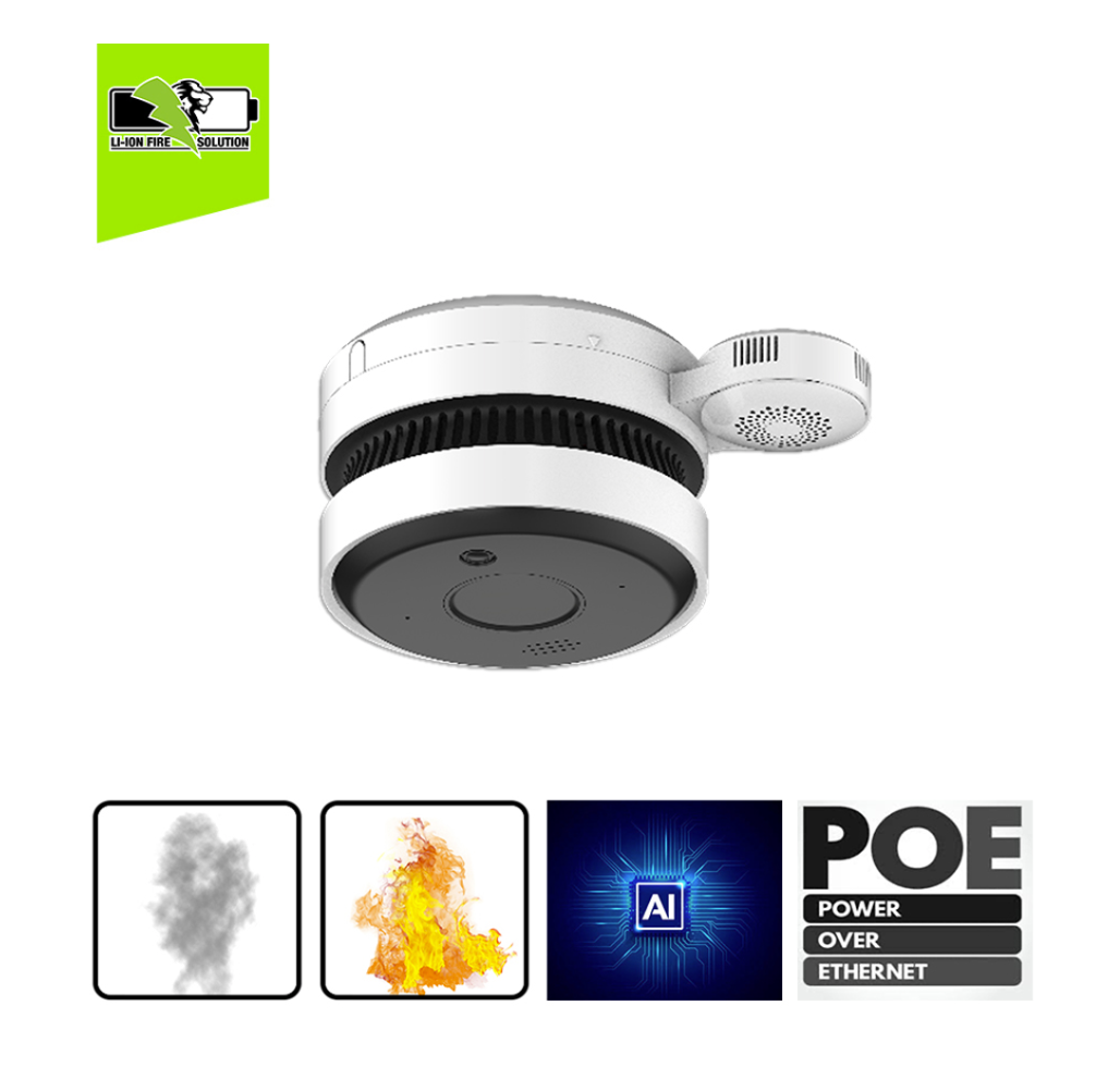 5MP IR AI-Fire Smoke Sensing Network Camera with Temperature and Humid