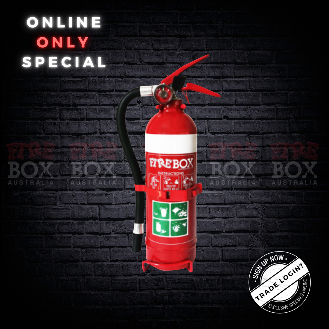 Firebox1.5kg Dry Chemical Powder Extinguisher | by Firebox Australia