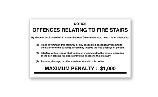 Fire Safety Door & Stairs Signs