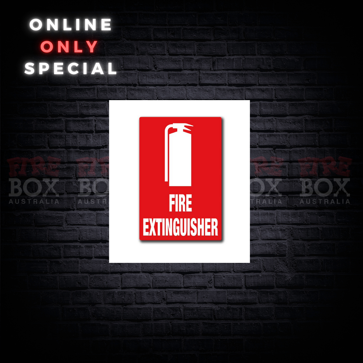 FireboxMetal extinguisher location sign | by Firebox Australia