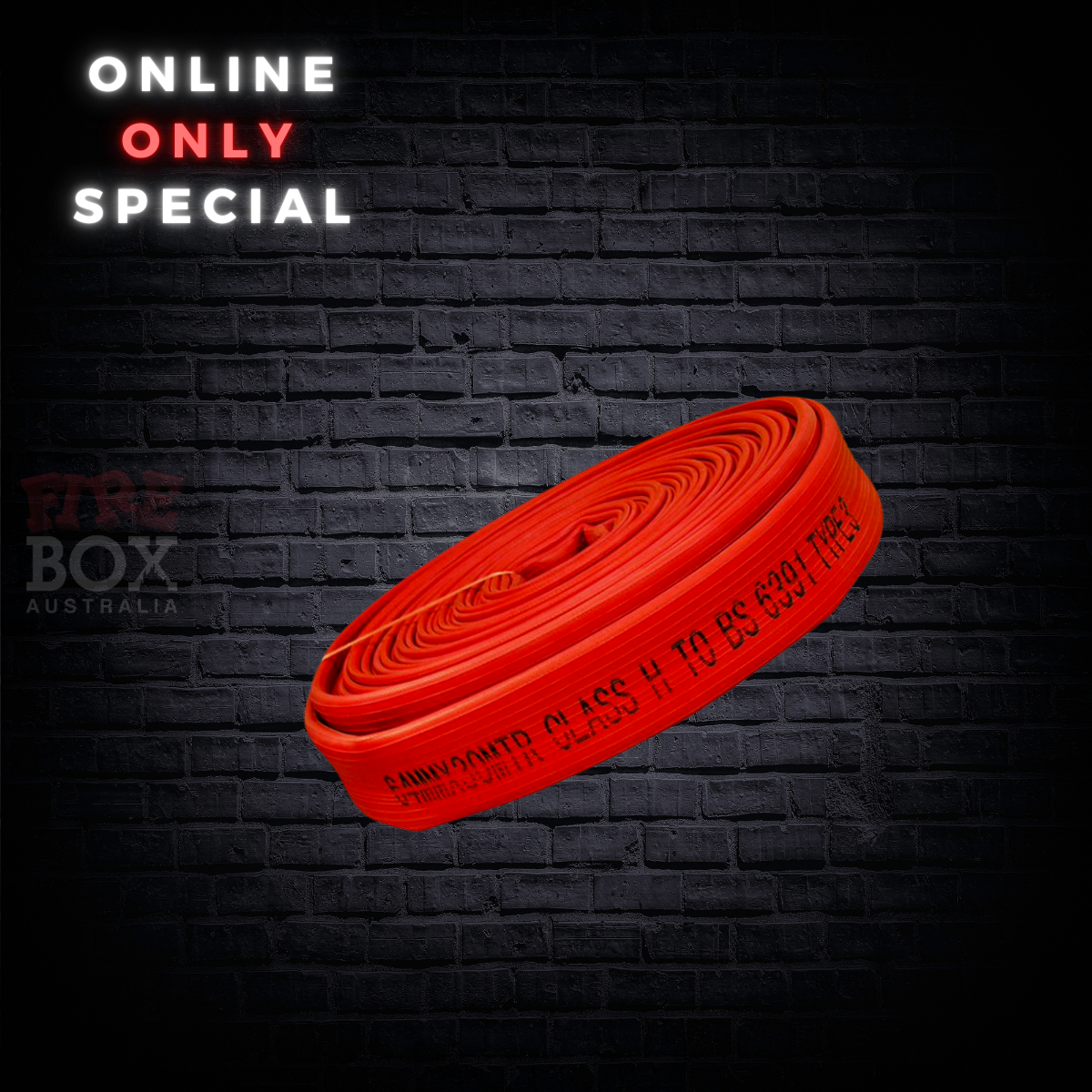 Wolf64mm x 30m type 3 fully extruded lay-flat fire hose (21 bar ...