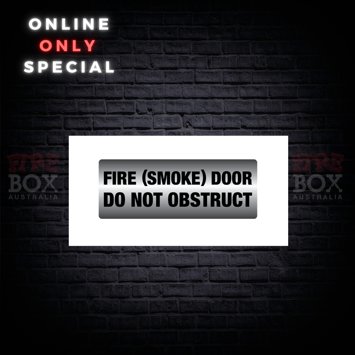 FireboxMetal finish PVC Fire smoke door do not obstruct Sign | by ...