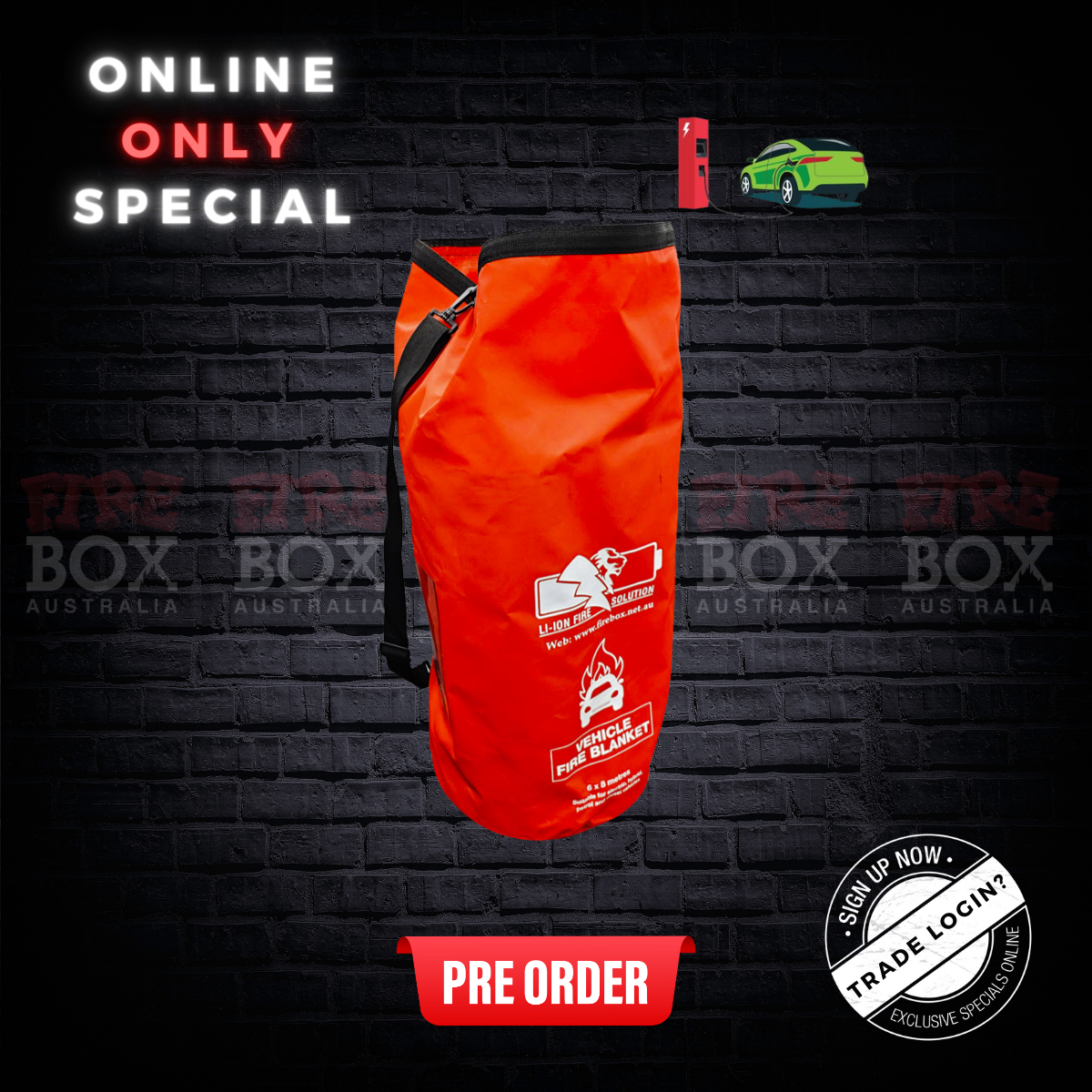 LI-ion Fire solution6m x 8m Electric Vehicle Fire Blanket to 1700°C ...