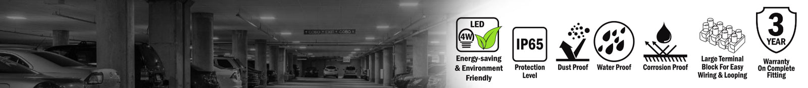 IP65 Weatherproof Emergency Lighting